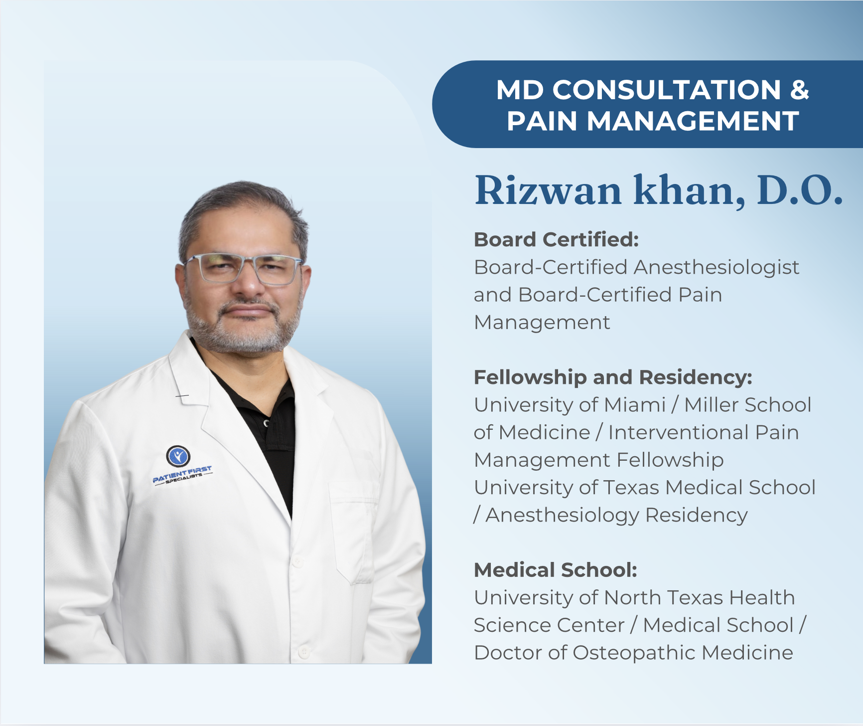 Patient First Specialists – Your treatment is our first priority